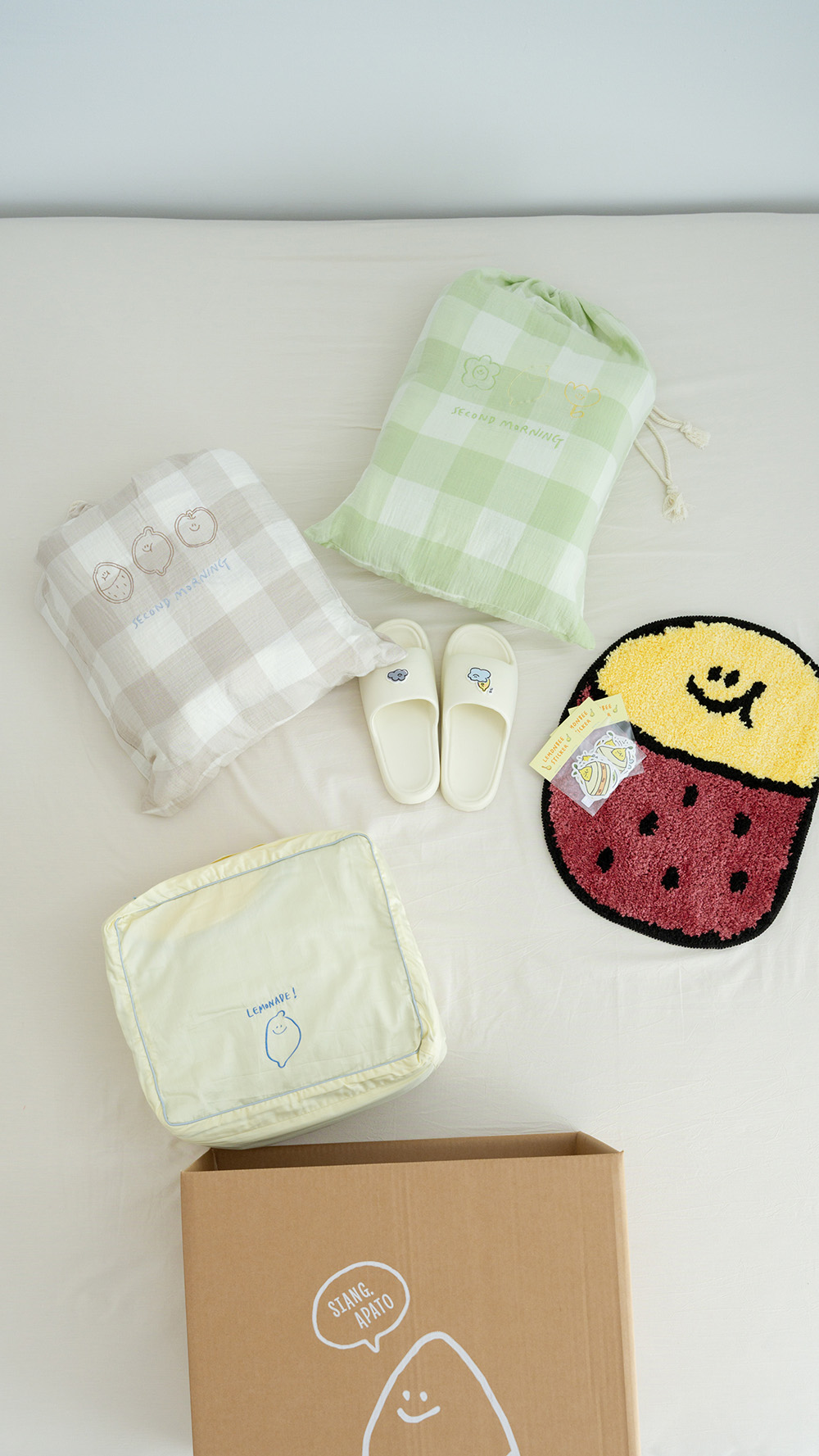 新品開箱│韓國人氣插畫Second Morning授權寢具開箱！還有超可愛小物打造小清新居家 - 翔仔居家